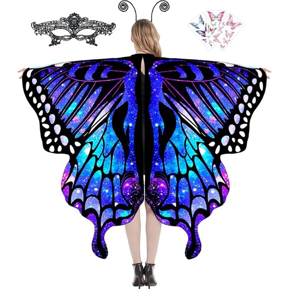 Jackets & Coats | Butterfly Cape Costume Adult Halloween Butterfly ...